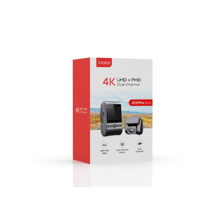 VIOFO A129 PRO Duo 2CH - 4K Ultra-HD Front and Rear Dash Cam